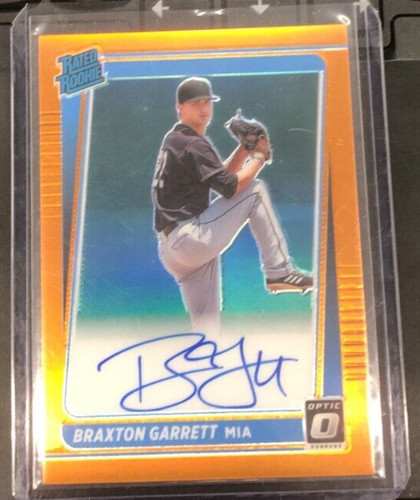 2021 Donruss Optic Rated Rookies Signatures Braxton Garrett Auto 069/ ...