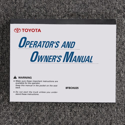 Toyota 8FBCHU25 Forklift Owner Operator Manual User Guide | eBay