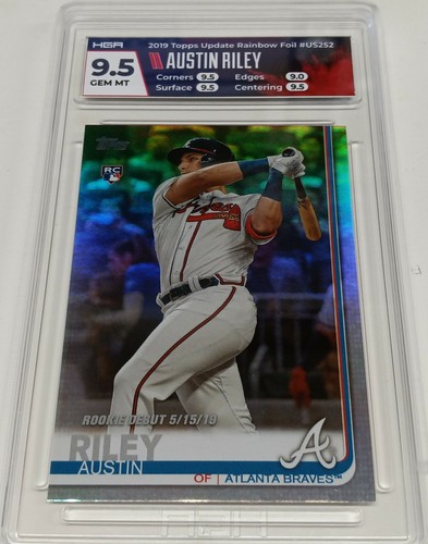 2019 AUSTIN RILEY Topps Update Rainbow Foil ROOKIE #US252 HGA 9.5 GEM ...