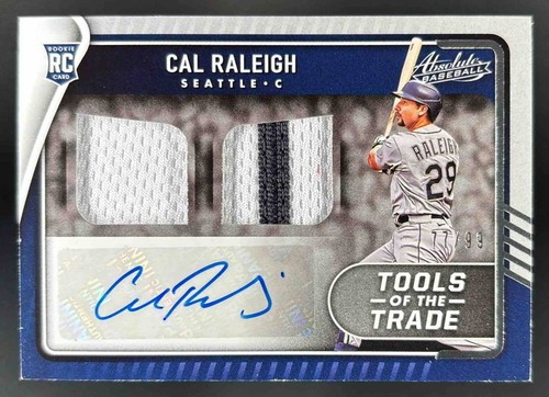 2022 Panini Absolute Cal Raleigh Tools of the Trade Rookie Patch Auto ...