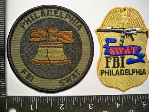 Old Federal FBI Philadelphia, PA SWAT 2 Patch Set Pennsylvania Police ...