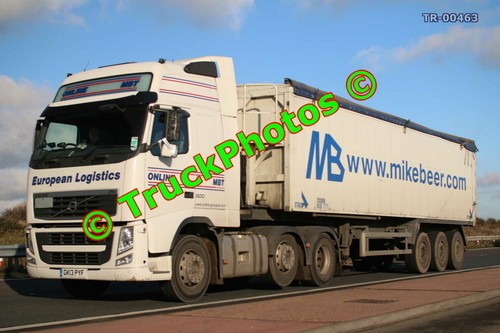 Truck Photo TR-00463 Volvo FH Reg:- GK13PYF Op:- MB Mike Beer M20 Dover ...