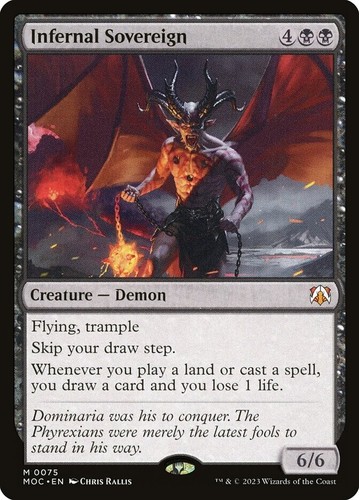 Infernal Sovereign: MtG Magic March of the Machine Commander Mythic ...