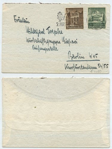 71445 - Mi.Nr. 751 und 754 - Beleg - Berlin 23.12.1940 | eBay