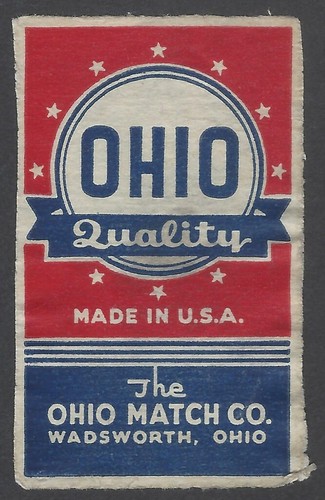 AOP USA Matchbox label OHIO | eBay