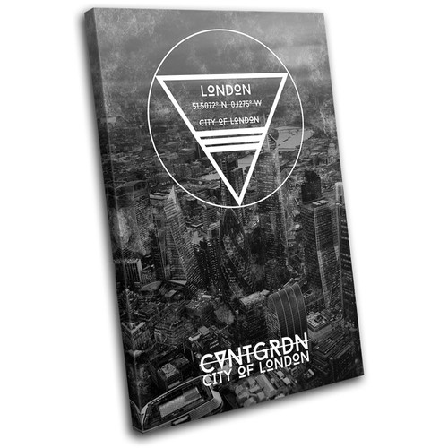 London Grunge City SINGLE CANVAS WALL ART Picture Print VA | eBay