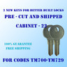 Better Built Toolbox Keys J201- J229 & TM700 Thru TM729 FAST FREE ...
