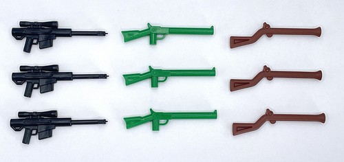 Lego Weapons Pack Lot of 9 Brand New Sniper Musket Green Rifle ...