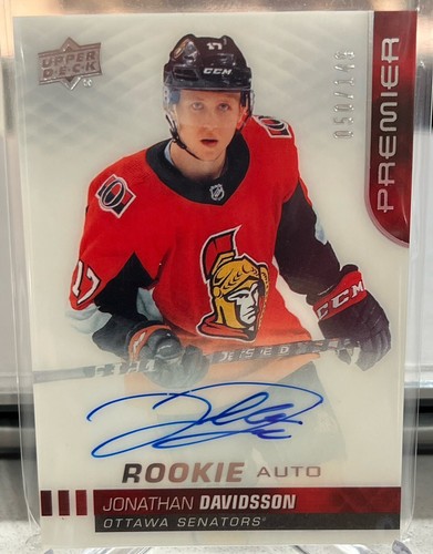 JONATHAN DAVIDSON 2019-20 Upper Deck Premier ROOKIE Auto 050/149 | eBay