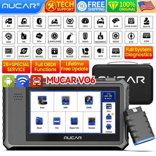 2026 MUCAR VO6 Professional Car Diagnostic Tool PRO Auto Scanner ALL ...