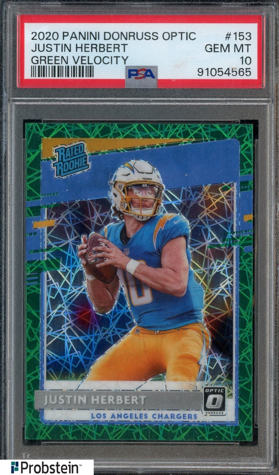 Justin Herbert 2020 Optic #153 Green Velocity Price Guide - Sports Card ...