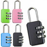 3-Dial Combination Padlock Case Luggage Travel Suitcase Resettable Lock ...