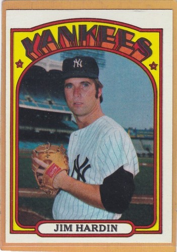 1972 TOPPS BASEBALL JIM HARDIN #287 YANKEES EXMT/EXMT+ *A4790 | eBay