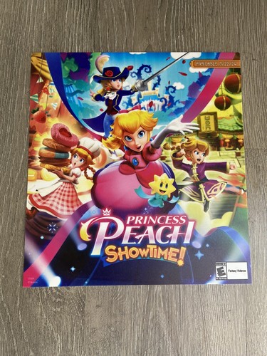 Nintendo Switch Kiosk Translite 8.25 x 9" Princess Peach Show Time ...