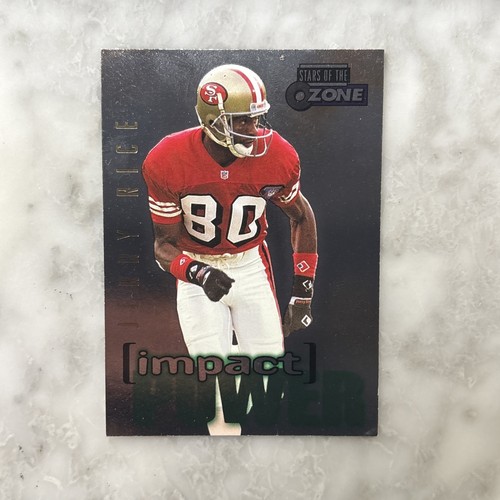 JERRY RICE 49ERS 1995 SKYBOX IMPACT POWER STARS OF THE ZONE CARD #IP11 ...