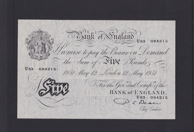 White Five Pound Note in English Banknotes Pre-1952 for sale | eBay