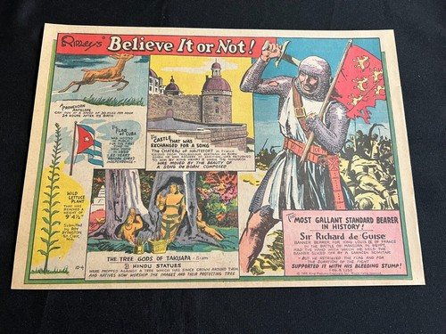 #H06g RIPLEY'S BELIEVE IT OR NOT! Sunday Half Page Strip October 4 ...