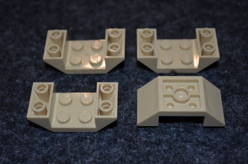 (4) 2x4 Tan / Sand Inverted Double Taper Slope Hull Bricks ~ New Lego ...