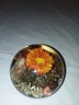 Tarax Infinity Red Flower Rocks Sand Domed Lucite Paperweight 2 1/4 ...