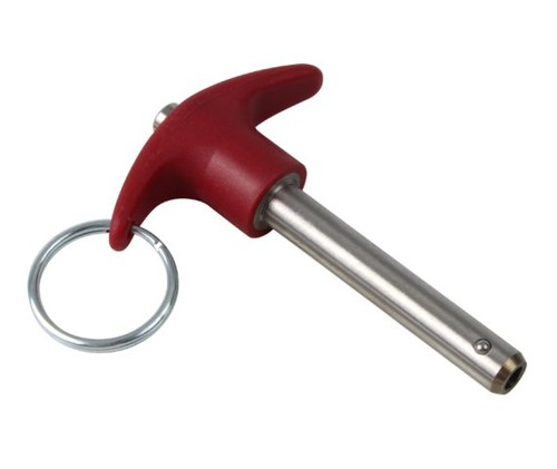 Positive Lock Pin 1/4" x 1" T-Handle Red (2 Pieces) | eBay
