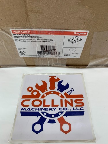 Wiremold Legrand RFBA4R30OG RFBA 4-Gang 3" Rectangular Cover Floor Box ...