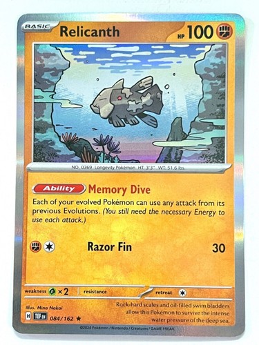 Pokemon - Relicanth 084/162 Holo Rare - Temporal Forces - NM/M | eBay