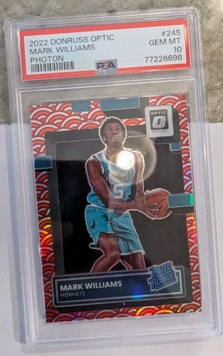 Mark Williams Rated Rookie Donruss Optic Photon RC SSP #245 Hornets PSA ...