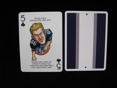 George Andrie Dallas Cowboys 5 of Clubs Playing Card | eBay