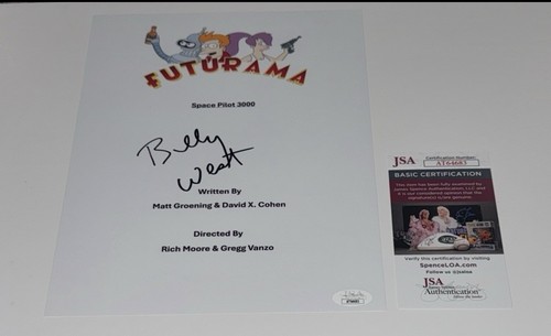 BILLY WEST SIGNED FUTURAMA SPACE PILOT 3000 EPISODE SCRIPT JSA COA | eBay