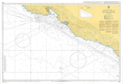 3311 Black Sea Russia Approaches To Novorossiysk Chart Map Marine Wall ...