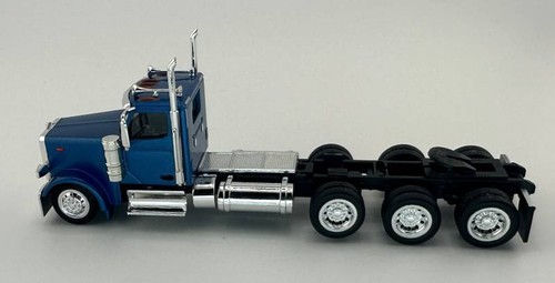 Blue Peterbilt 589 3 Axle Cab 1/87 HO Logistics 589062 4" Plastic Mini ...