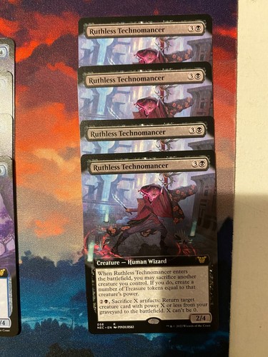 MTG Kamigawa Neon Dynasty Ruthless Technomancer Extended Art x 4 | eBay