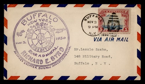 DR WHO 1930 BYRD ANTARCTIC WELCOME BUFFALO NY CACHET AIRMAIL M46873 | eBay