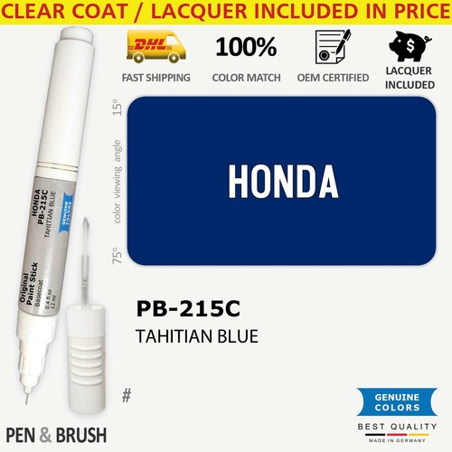 PB 215C Touch Up Paint for Honda Blue # TAHITIAN BLUE Pen Stick Scratch ...