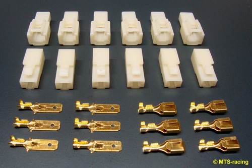 6x Auto KFZ Motorrad Kabelverbinder Set 1-polig 1,00 - 2,50 mm² Stecker ...