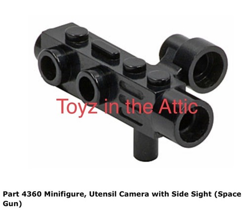 Lego 1x 4360 Black Minifigure, Utensil Camera with Side Sight Spyrius ...