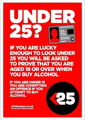 Challenge 25 Alcohol Sign Pub Bar Restaurant Licensing Under Age A6 A5 ...