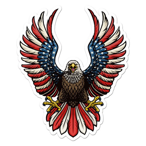 USA American Flag Eagle Vinyl Decal Sticker - ebn9898 | eBay