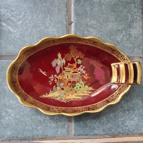 Vintage Pagoda Bowl Candy Dish Carlton Ware Decor Rouge Royale Gilt ...