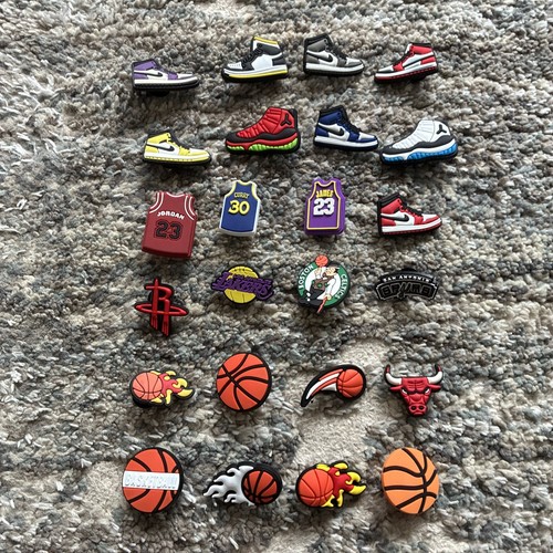 25 Charm Lot Of Basketball‘S,Nba Teams,Shoes, And Nba Jerseys Extra ...