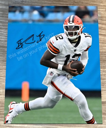 SHEDEUR SANDERS #12 CLEVELAND BROWNS SIGNED AUTOGRAPHED 8X10 REPRINT ...