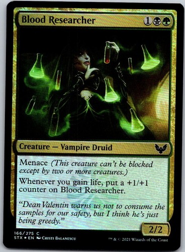 Magic the Gathering Foil Blood Researcher Strixhaven: School of Mages ...