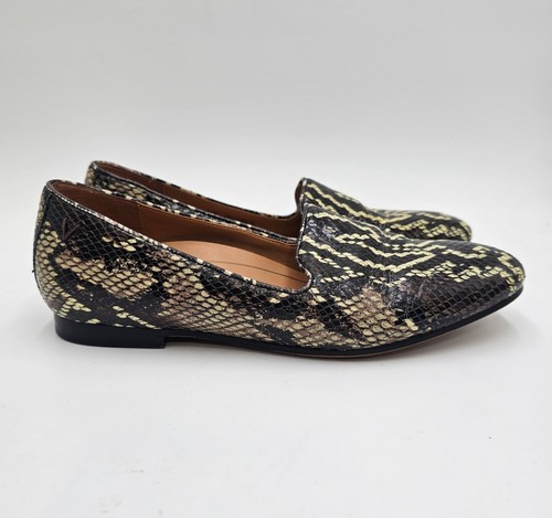Vionic Willa Boa Snakeskin Print Leather Slip On Loafers Flats Womens ...