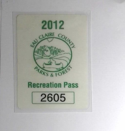 2012 Eau Claire Wisconsin County Parks Permit License Decal Sticker ...