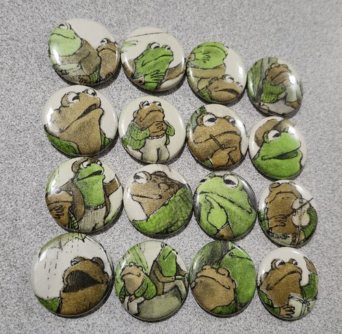 5 Pack Frog And Toad Upcycled Art Pins 1 Inch MYSTERY PACK Pinback ...