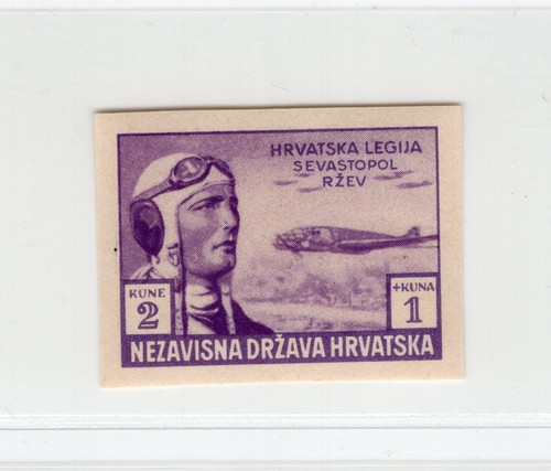 NDH CROATIA GERMAN PUPPET STATE LEGION B34 COLOR TRIAL PURPLE PERFECT ...
