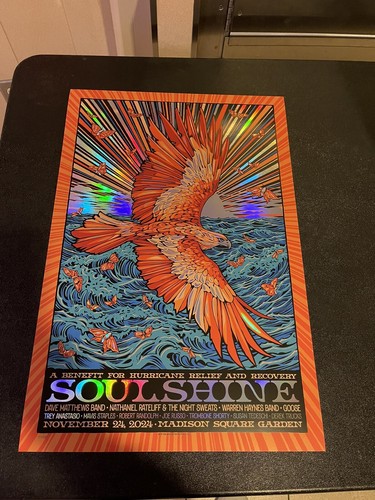 Dave Matthews Band Soulshine FOIL Poster New York, NY N3 11/24/2024 ...