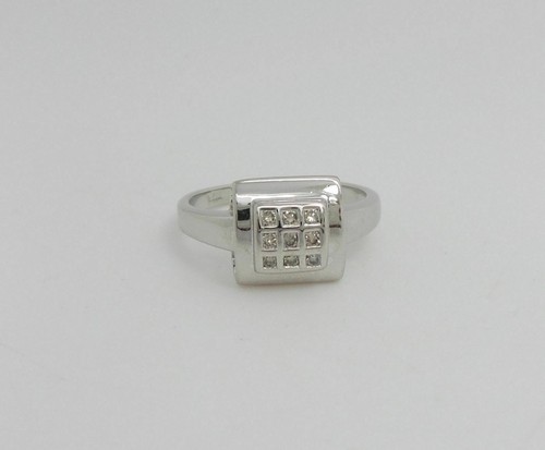 9 Round Cut Simulated Shiny White Sapphire Women's Engagement 935 ...