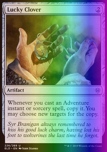 MTG Magic the Gathering Lucky Clover (226/533) Throne of Eldraine NM ...