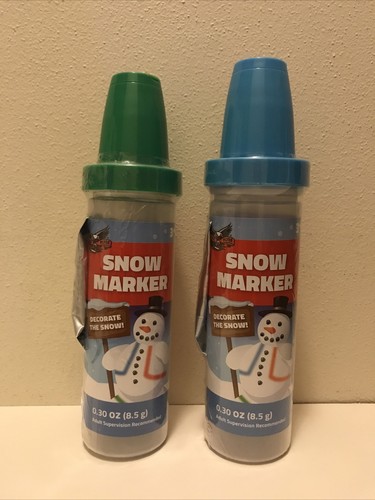 Lot of 2 Decorative Snow Markers Decorate Your Snowman 1 Blue 1 Green ...